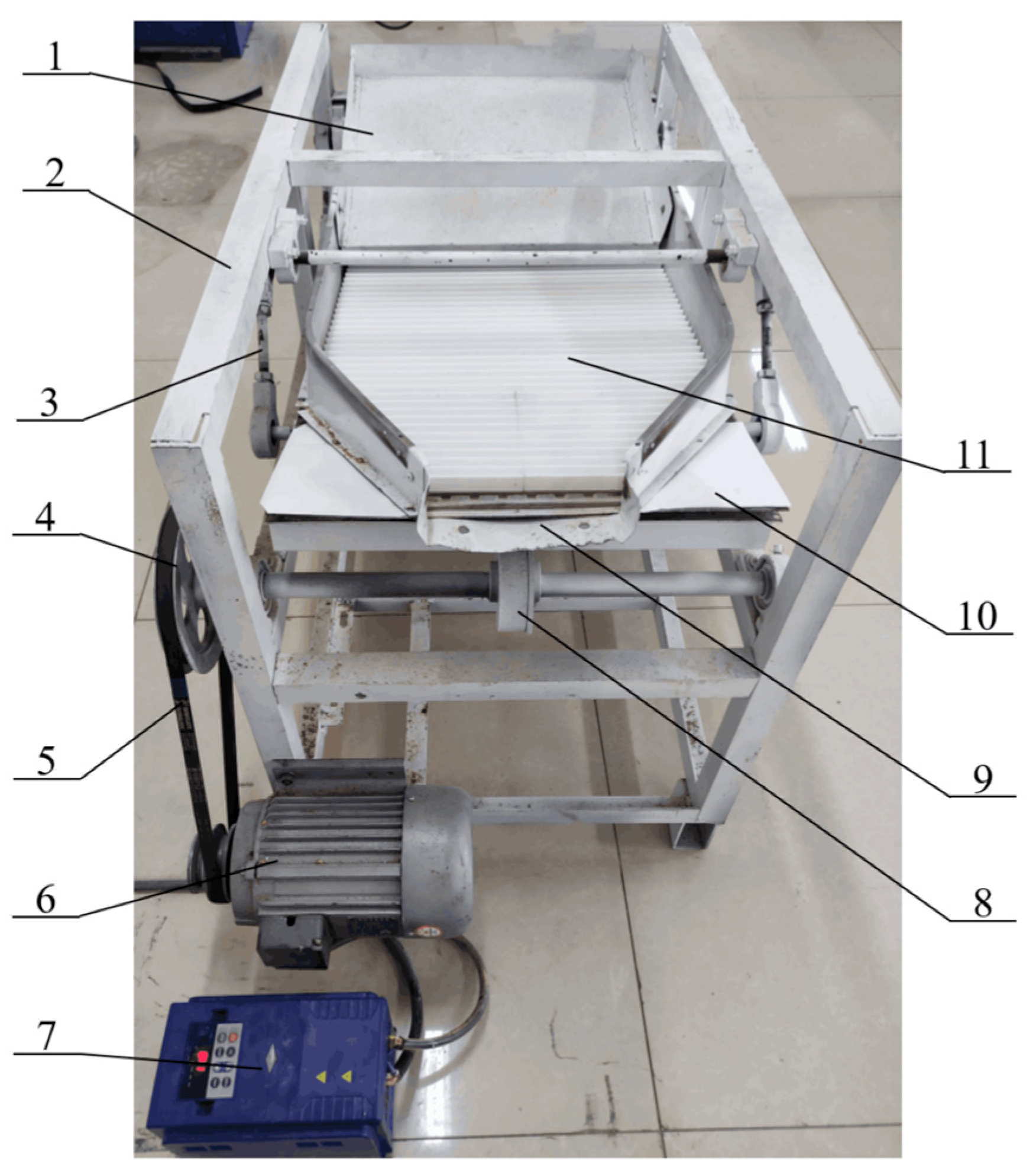 Study on the Separation Mechanism of Walnut Shell Kernels on Different Inclined Vibrating Screens