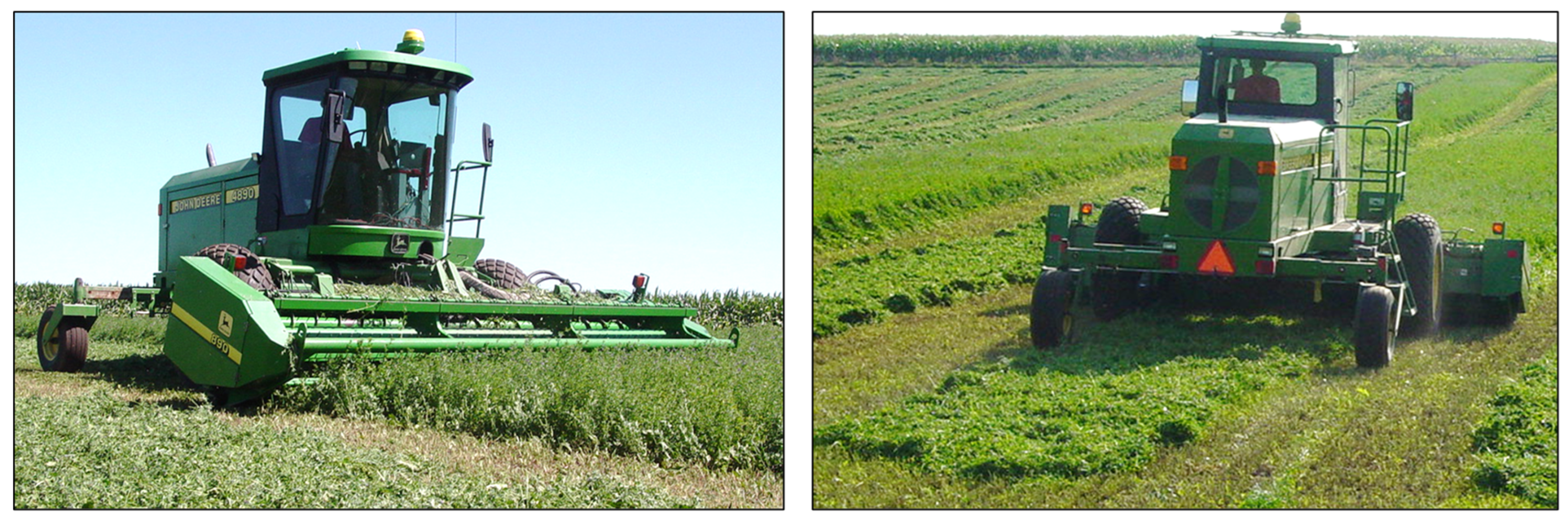 Mass Flow Sensing and Yield Mapping for Forage Mowing Equipment