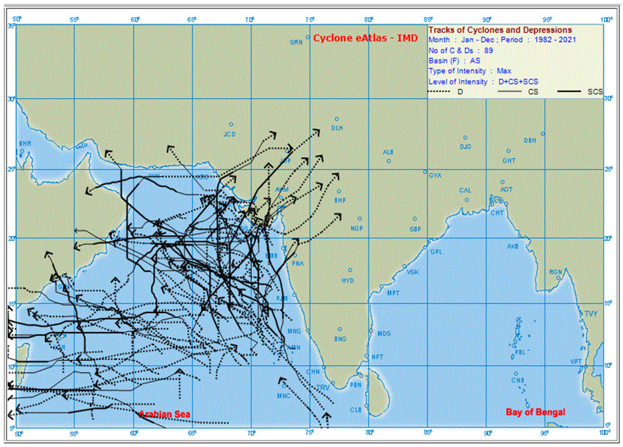 Spatiotemporal Variability of Tropical Cyclone Activity over the ...