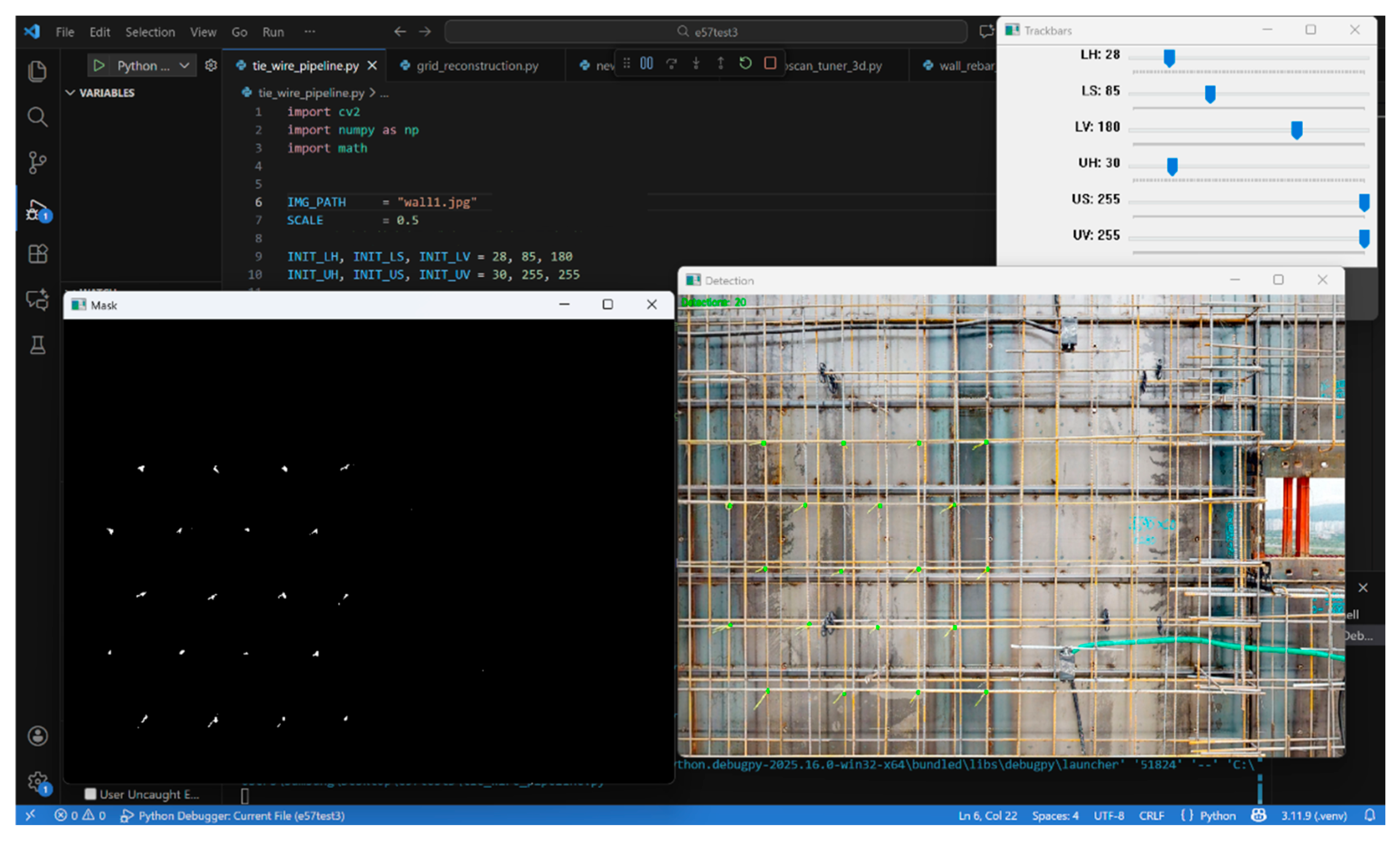 Automated Inspection of Rebar Spacing Based on Color Recognition of ...