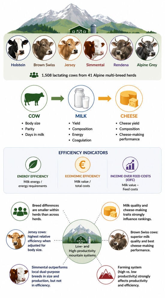 Efficiency of Six Dairy and Dual-Purpose Cattle Breeds Reared in Low ...