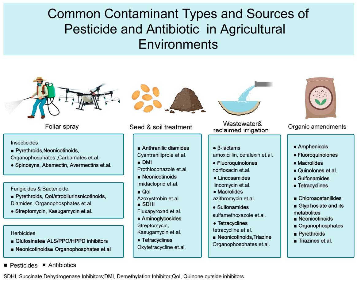 An Integrated Review of Pesticides and Antibiotics in Agricultural ...