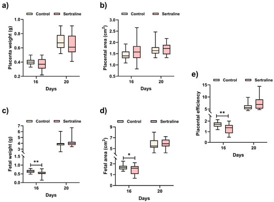 Effect of Sertraline on Fetoplacental Growth Parameters and Placental ...