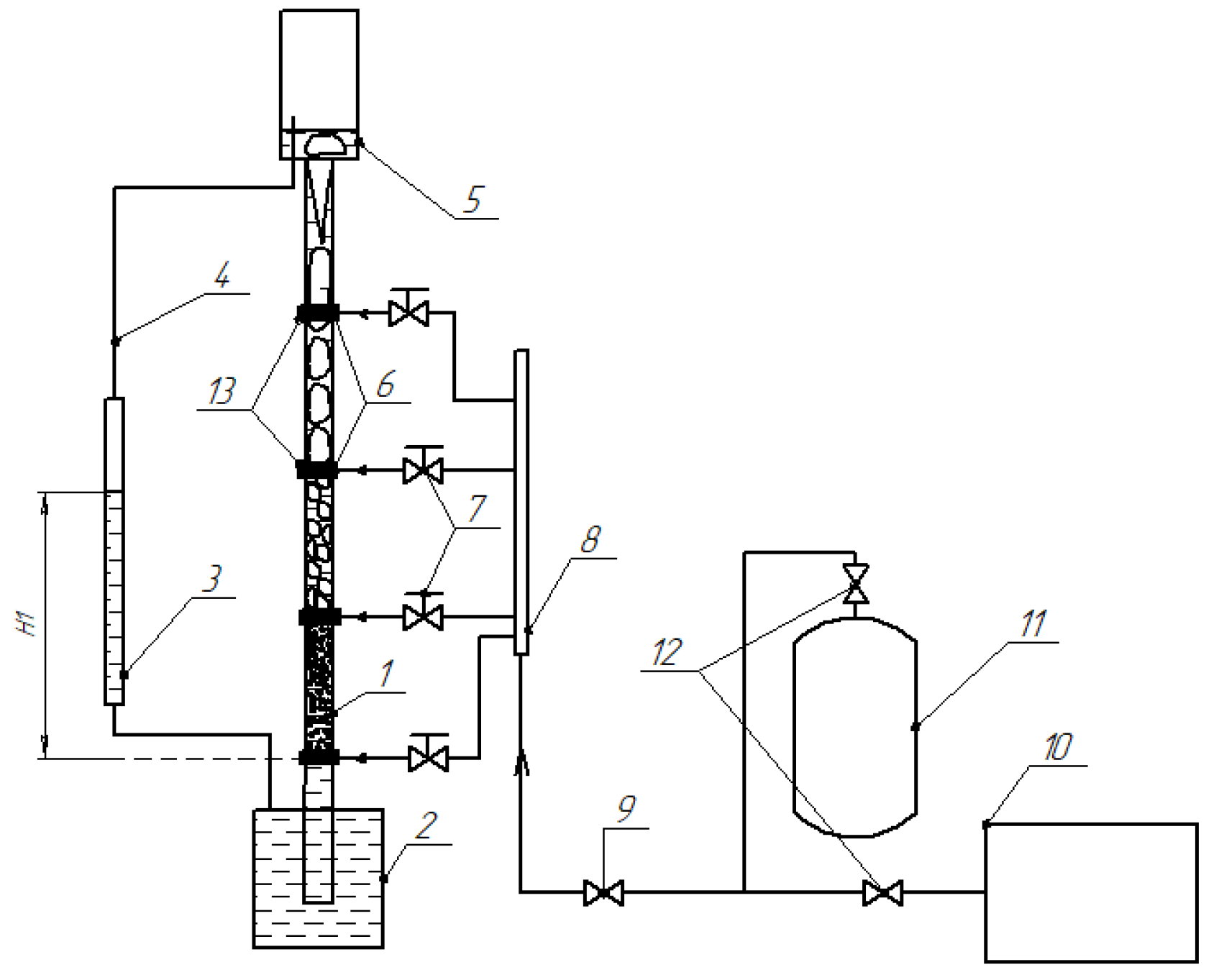 Hydrodynamics of a two-phase upward flow during boiling at distributed ...
