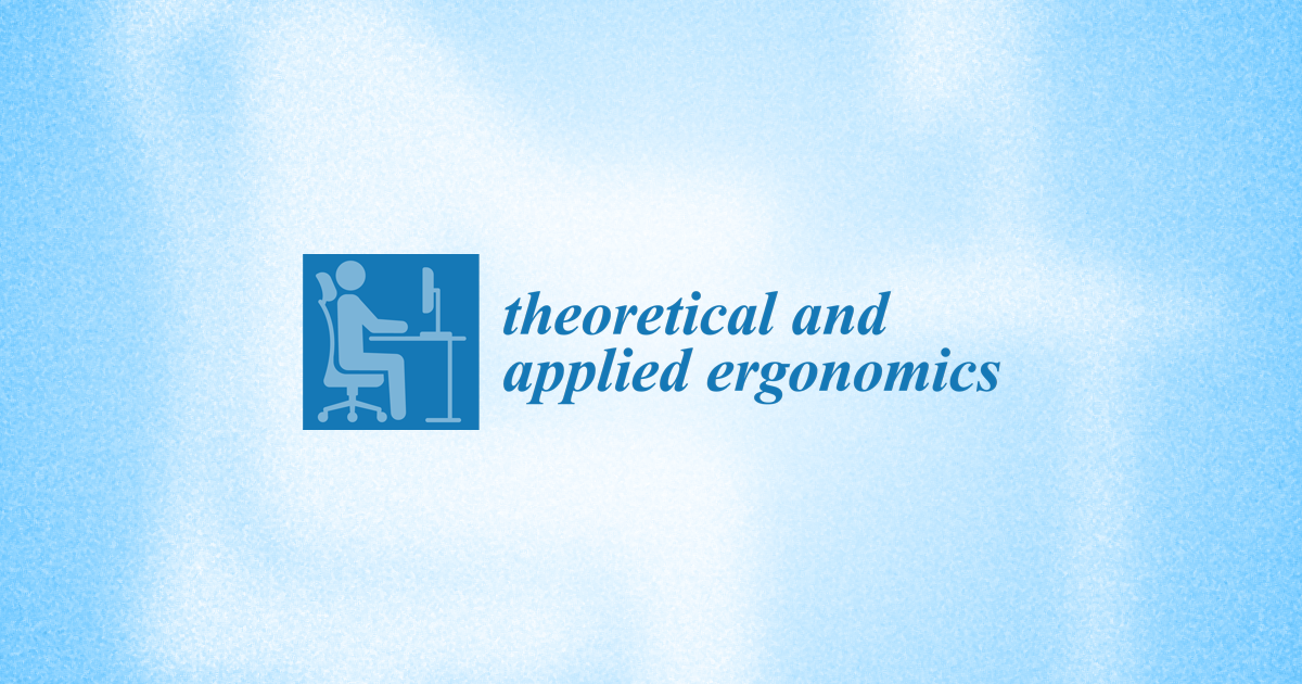 Theoretical and Applied Ergonomics | An Open Access Journal from MDPI