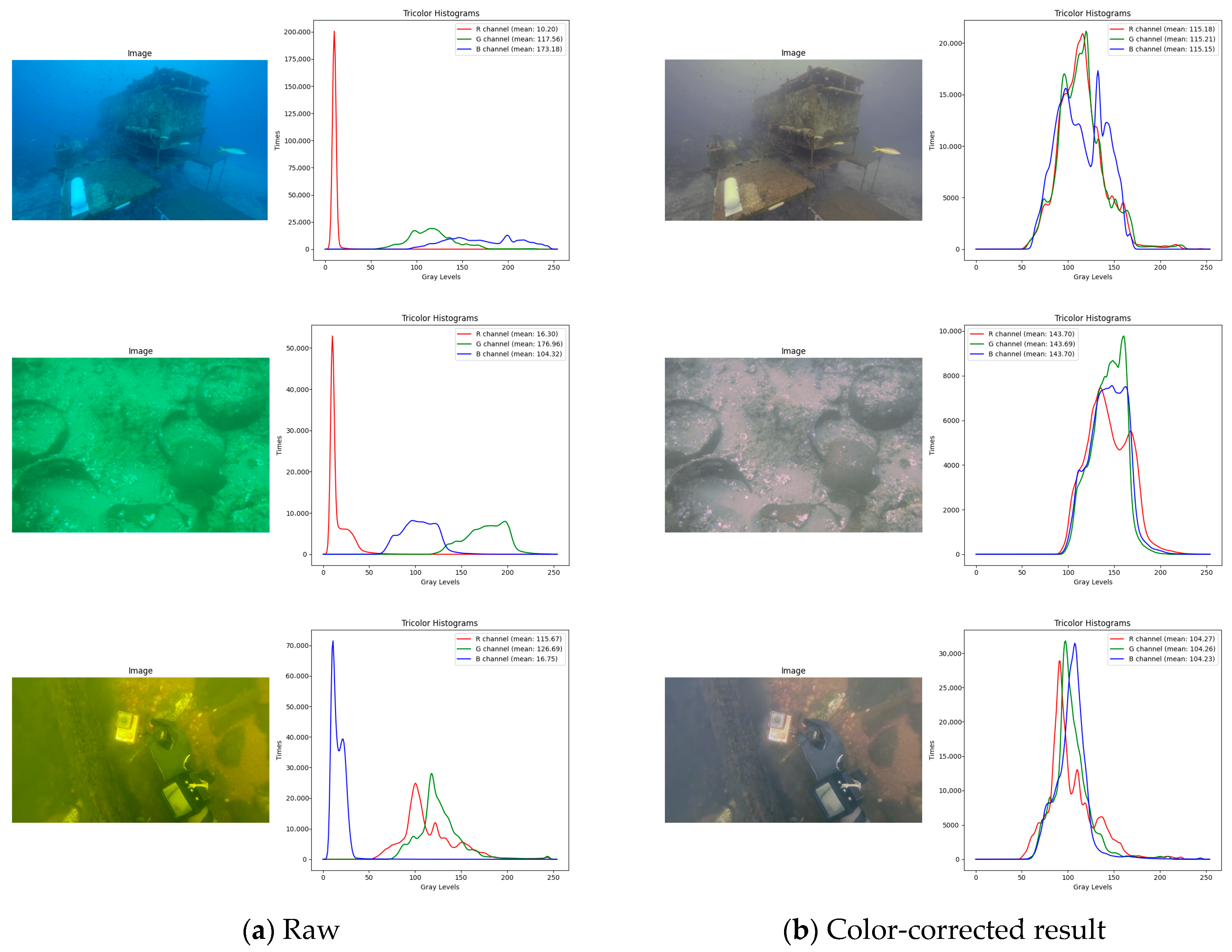 Underwater Image Enhancement via RGB Color-Cast Correction and Lab ...