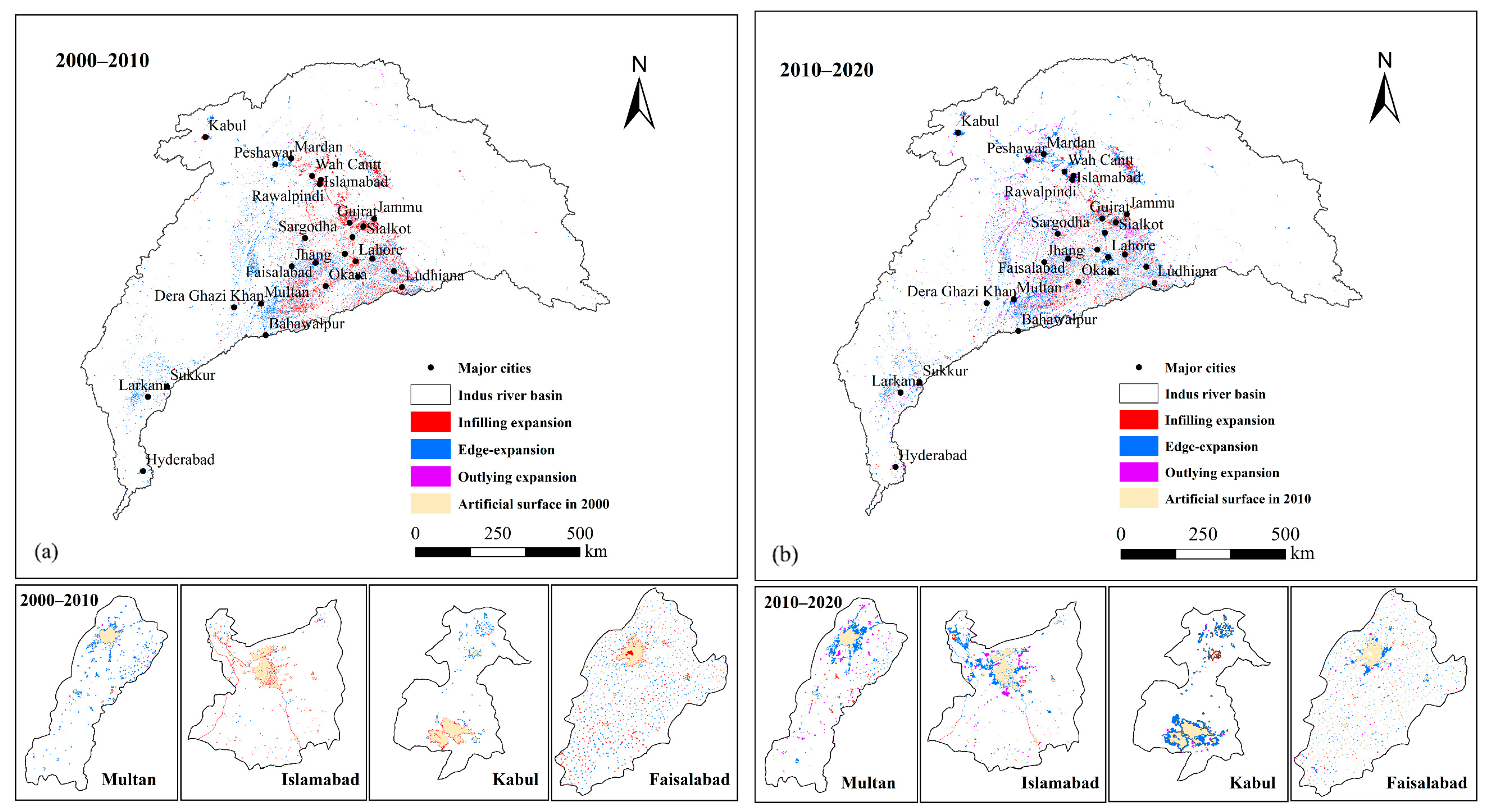 Quantifying Urban Expansion and Its Driving Forces in the Indus River ...