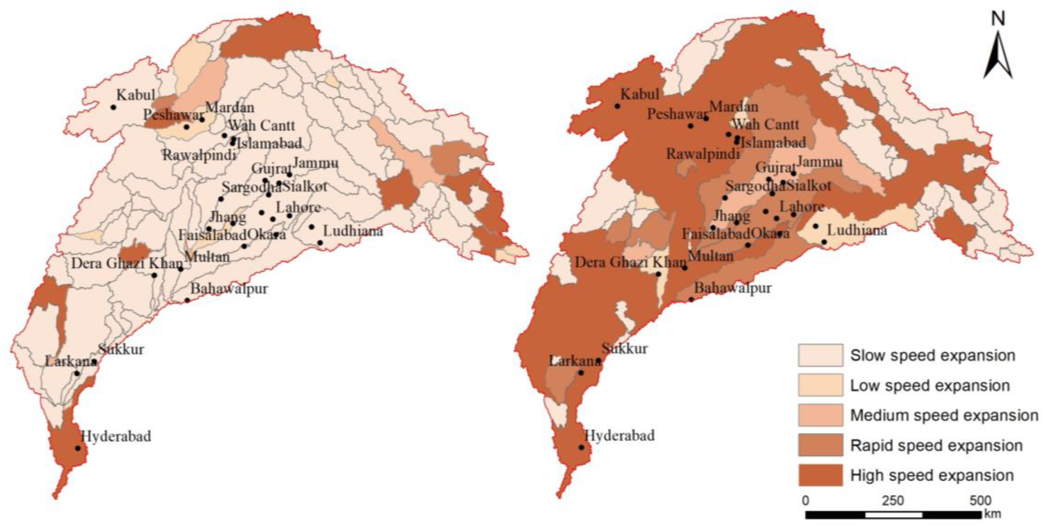 Quantifying Urban Expansion and Its Driving Forces in the Indus River ...