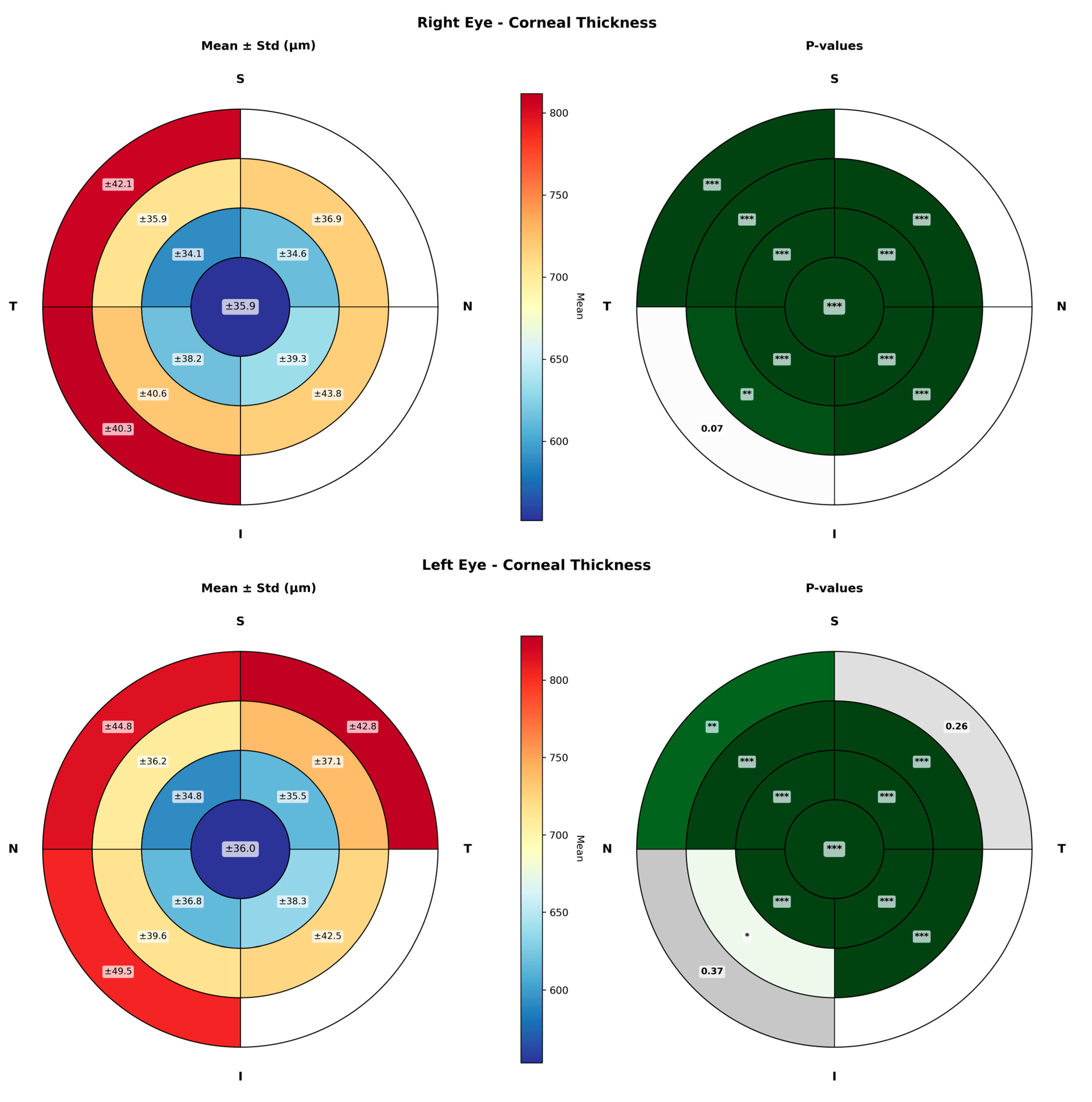 Diurnal Variations in Anterior and Posterior Corneal Thickness and ...