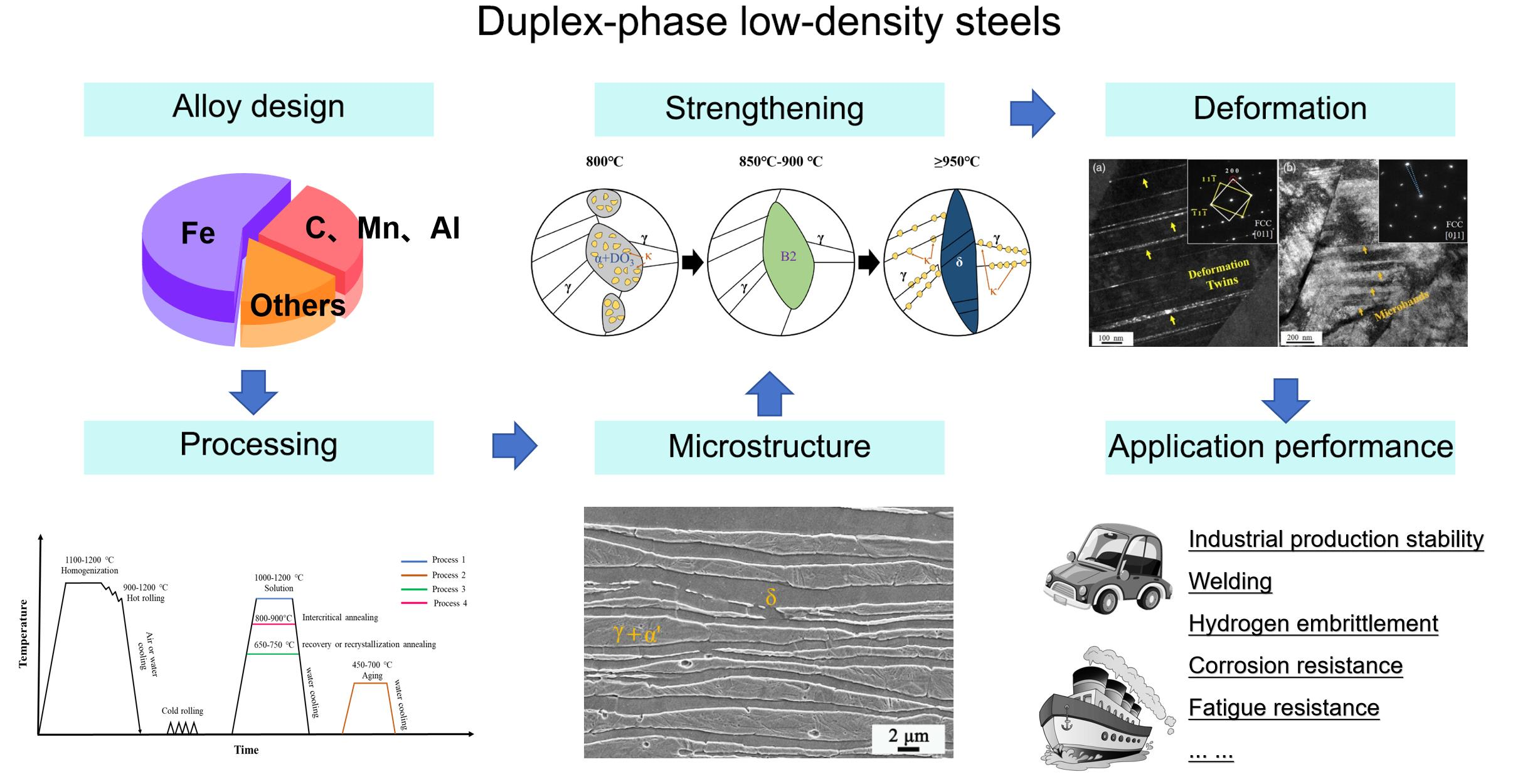 Duplex-Phase Fe-Mn-Al-C Low-Density Steels: A Review on Their Alloy ...