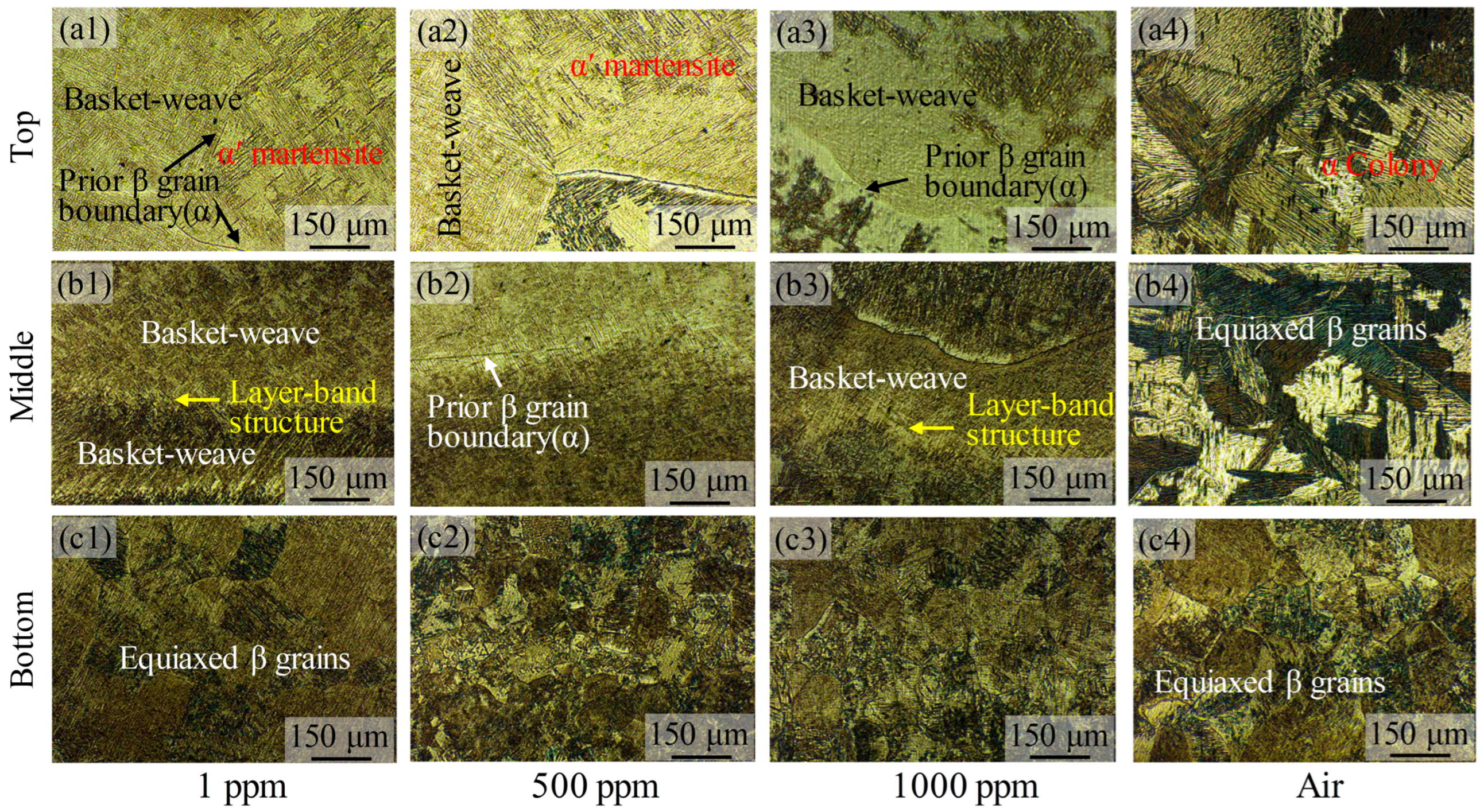 Effects of Ambient Oxygen Concentration on Microstructural Evolution ...