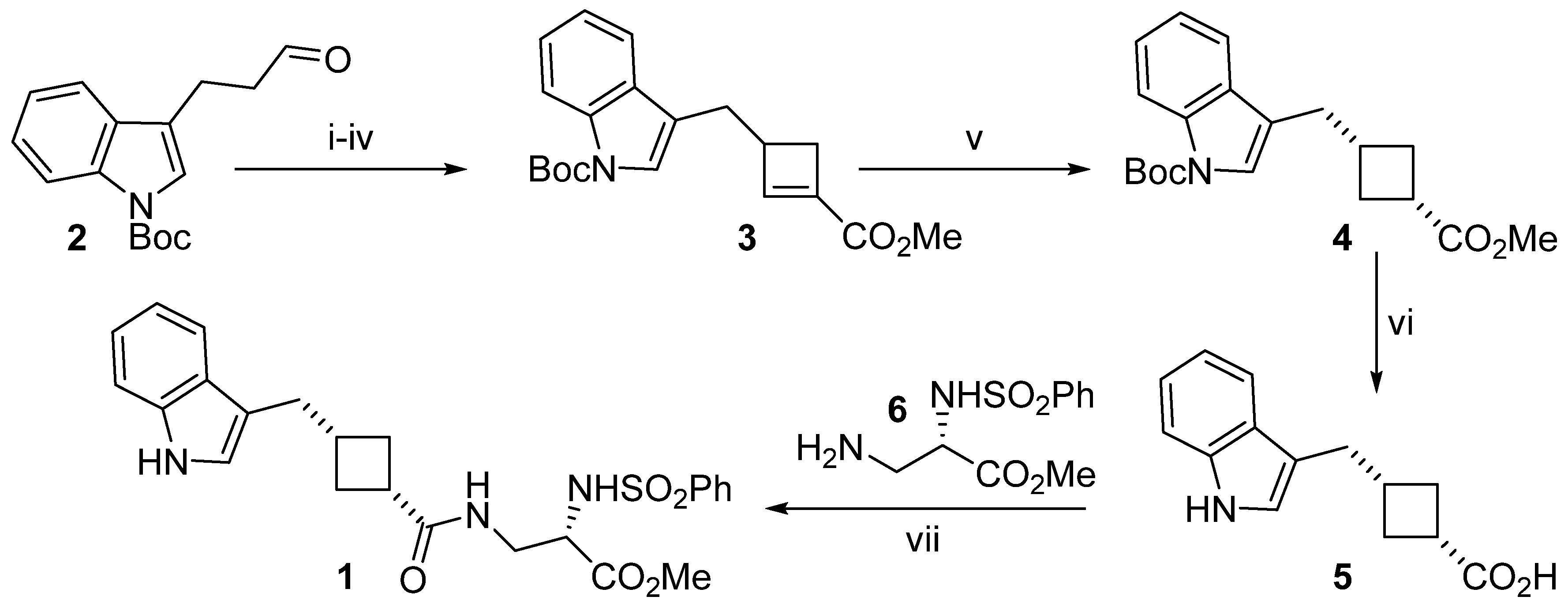 Methyl (S)-3-((1r*,3R*)-3-((1H-indol-3-yl)methyl)cyclobutane-1 ...