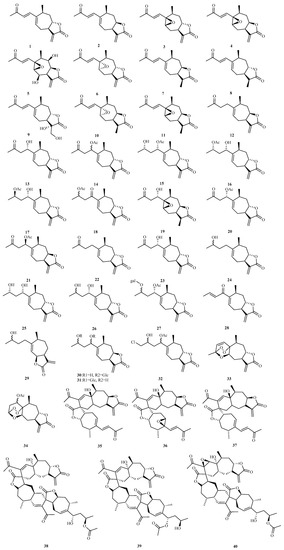 Xanthanolides in Xanthium L.: Structures, Synthesis and Bioactivity