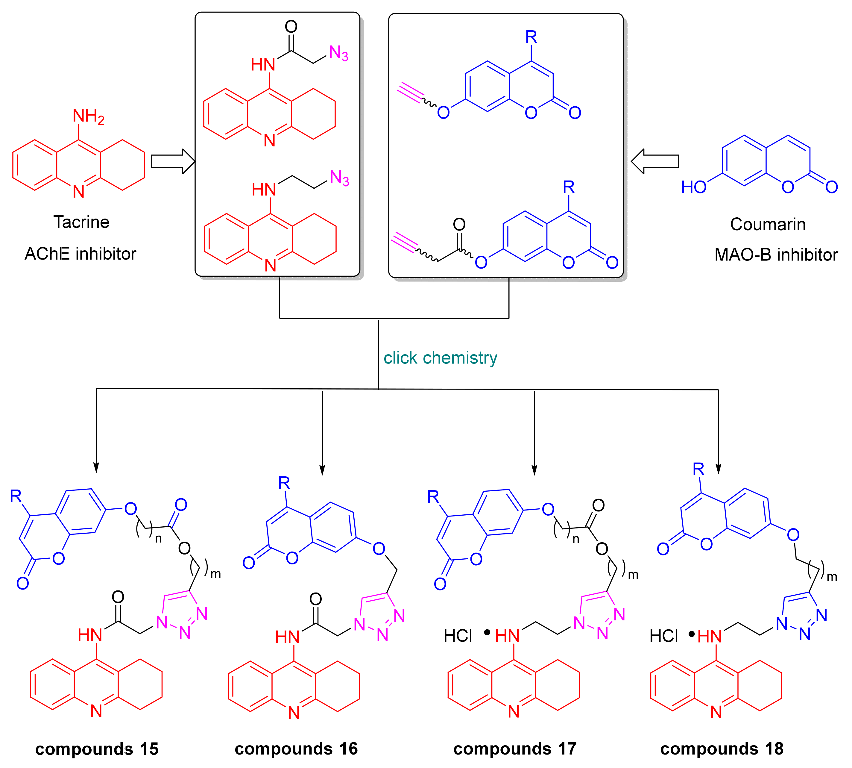 Design and Synthesis of Tacrine–Coumarin Hybrids via Click Chemistry as ...