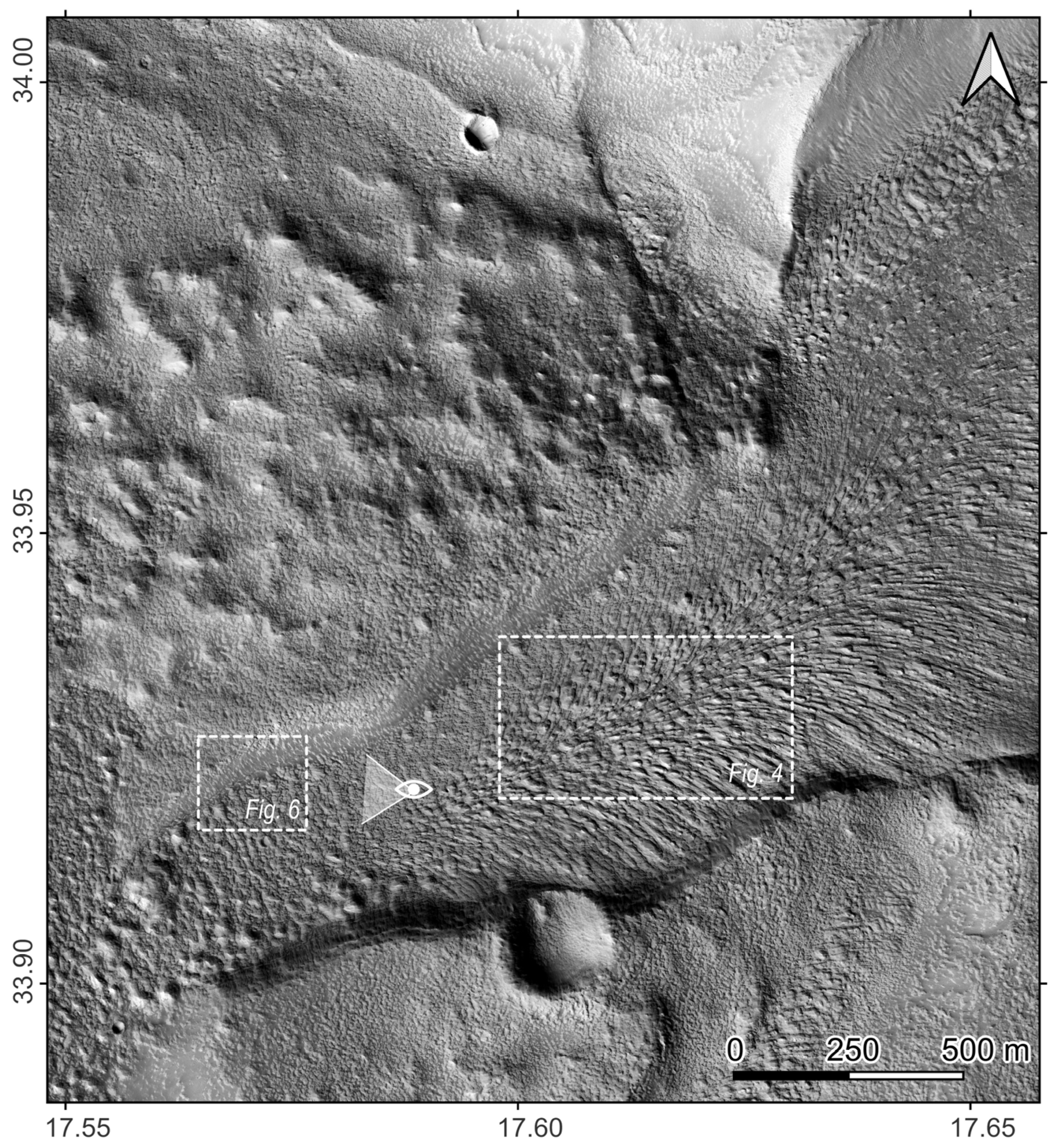 Geomorphological Evidence of Ice Activity on Mars Surface at Mid-Latitudes
