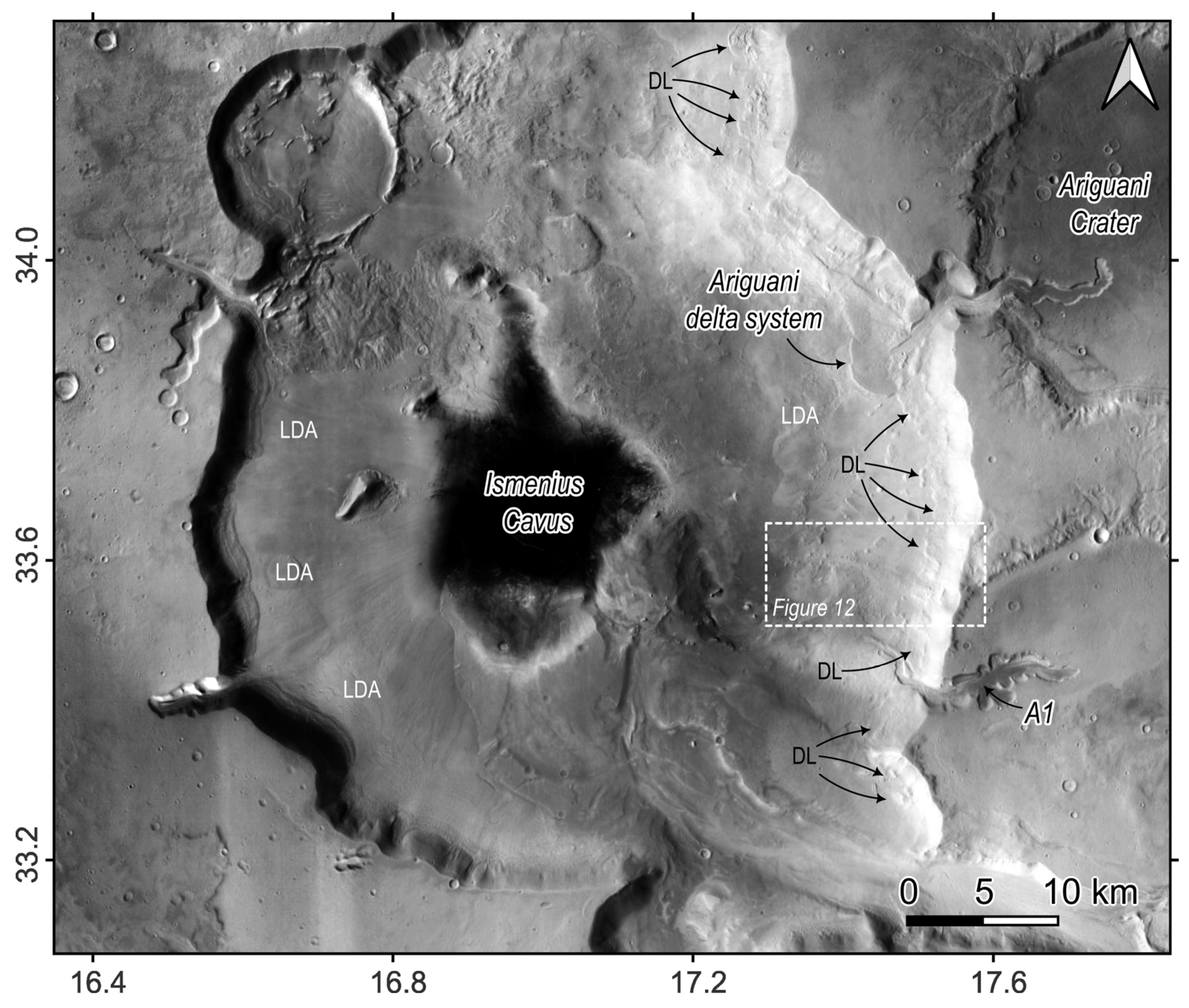 Geomorphological Evidence of Ice Activity on Mars Surface at Mid-Latitudes