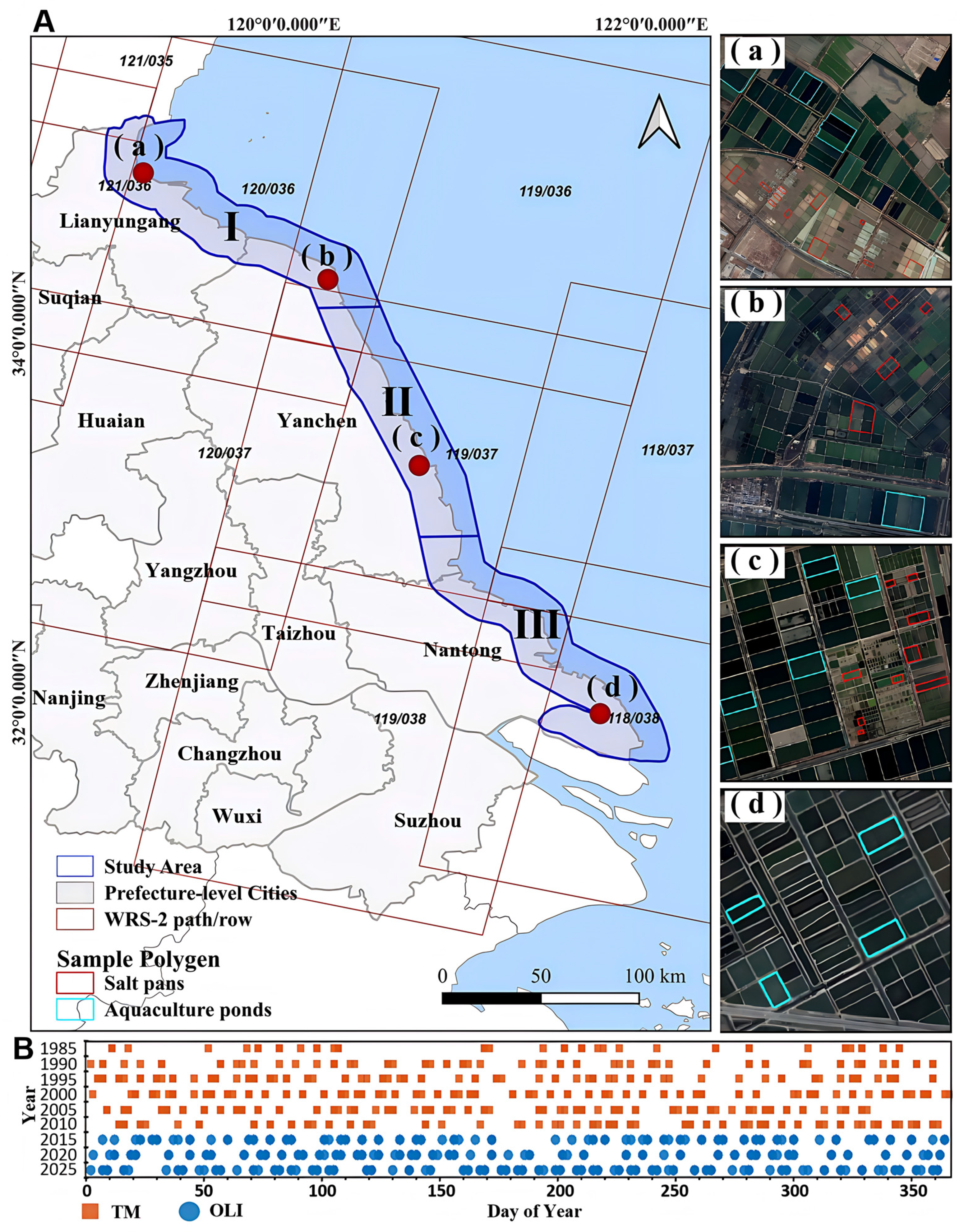 Mapping 40 Years of Coastal Production Spaces: Spatiotemporal Co ...