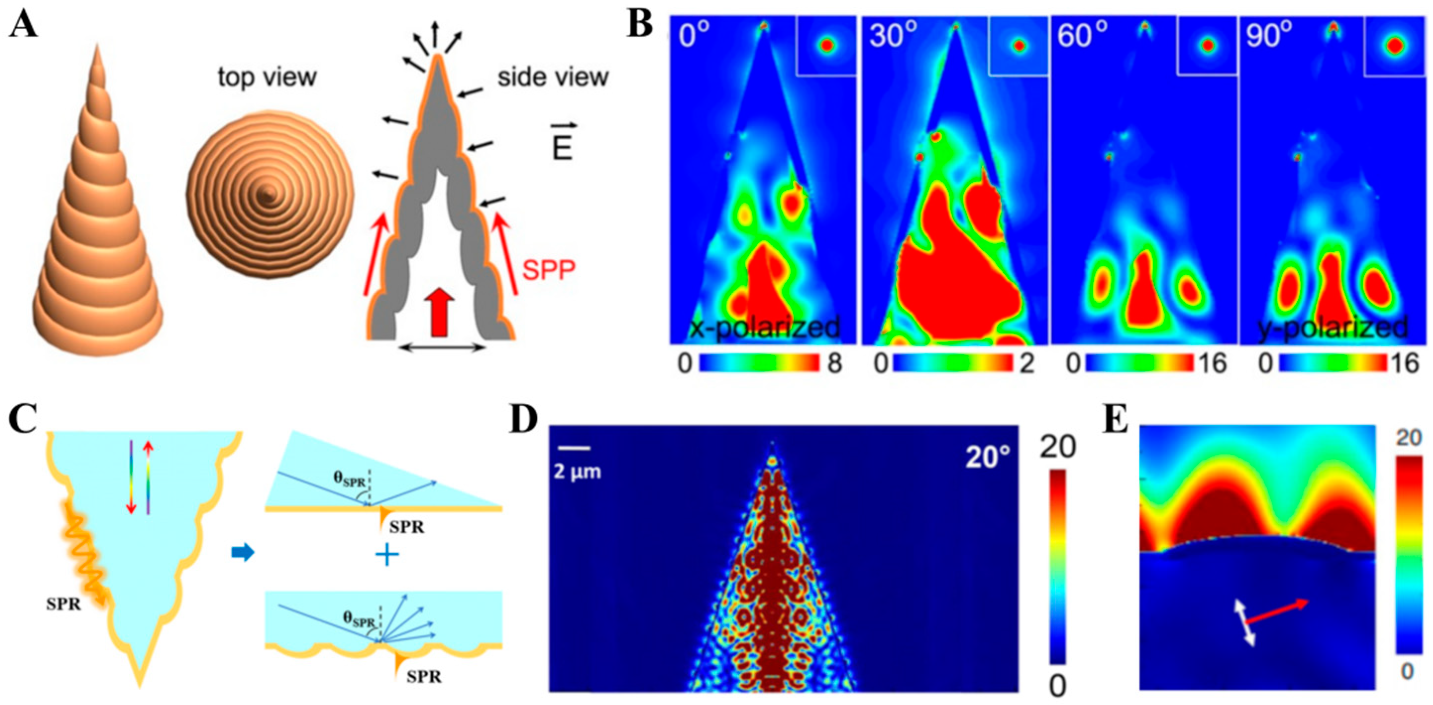 Spiral-Grating Tapered Gold Tip Used for Micro-Nanoscale Multi ...