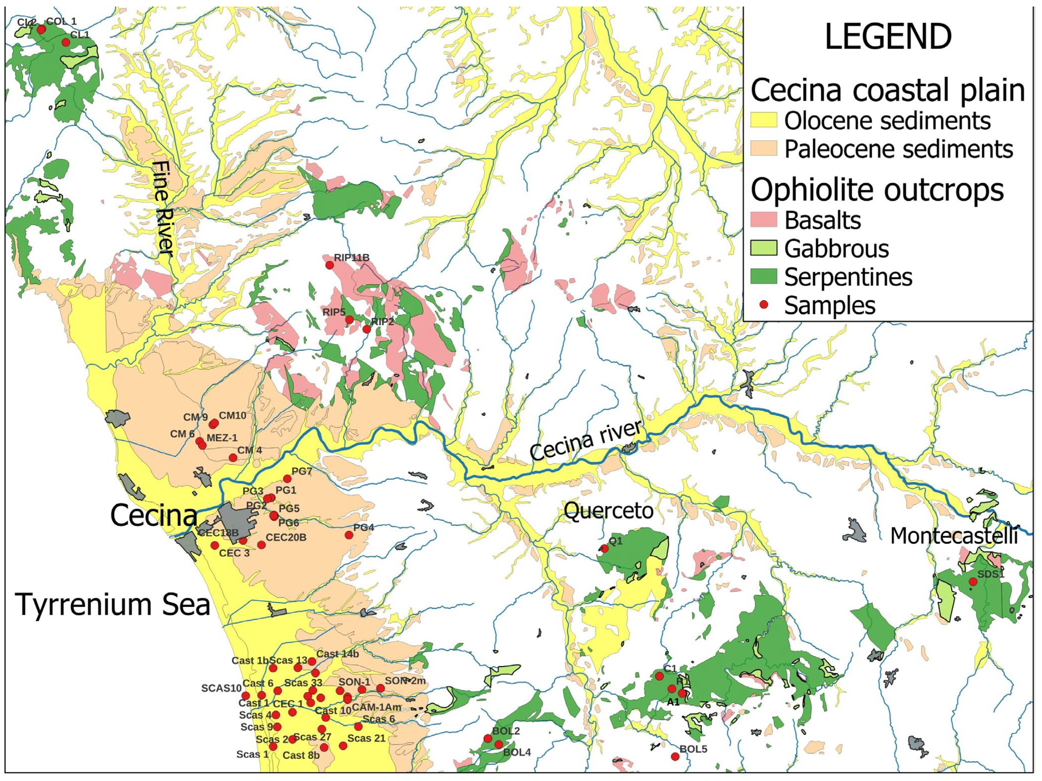 Speciation and Mobility of Cr and Ni in Serpentine Rocks and Derived ...