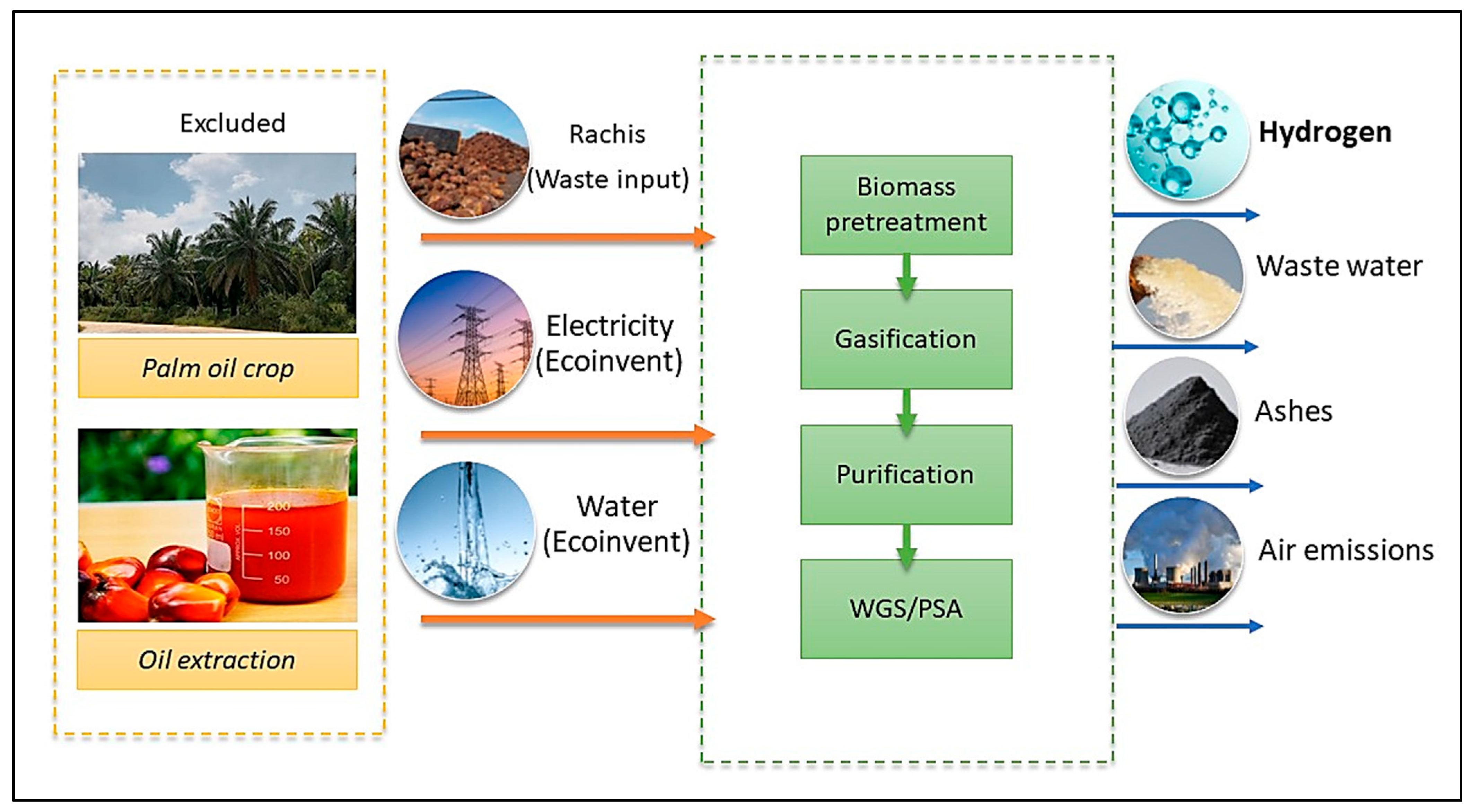 Sustainable Hydrogen from Palm Oil Rachis: A Techno-Environmental ...