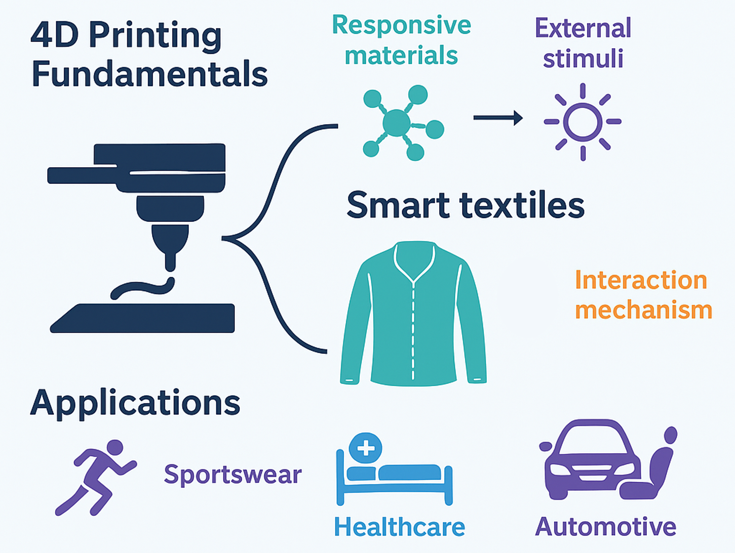 Fundamentals and Uses of 4D Printing on Textiles