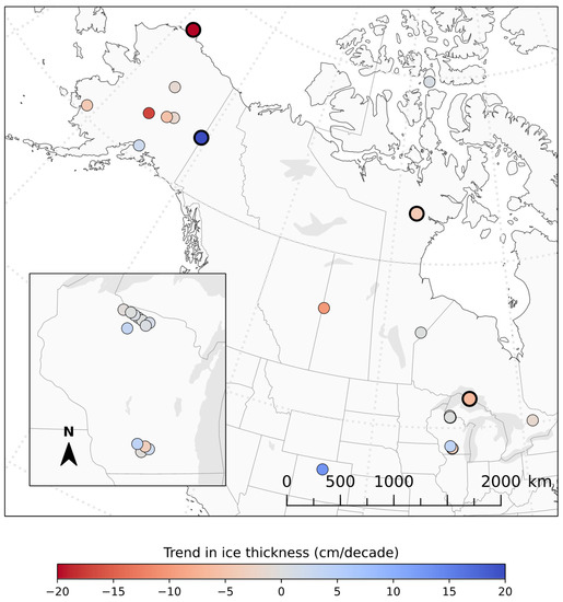 Quantifying the Trends and Drivers of Ice Thickness in Lakes and Rivers ...